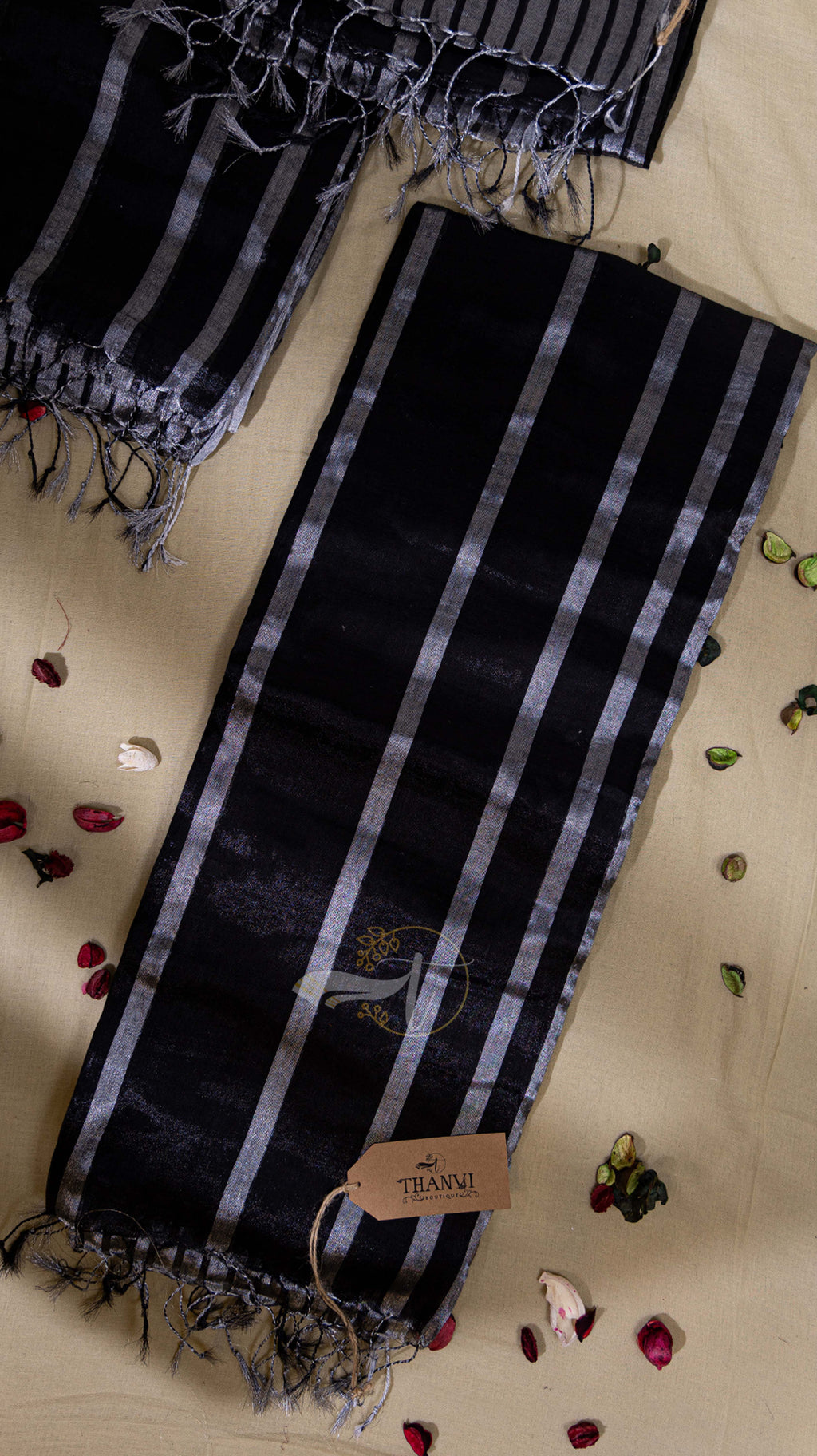 Tissue Stripes Saree – Thanvi Boutique